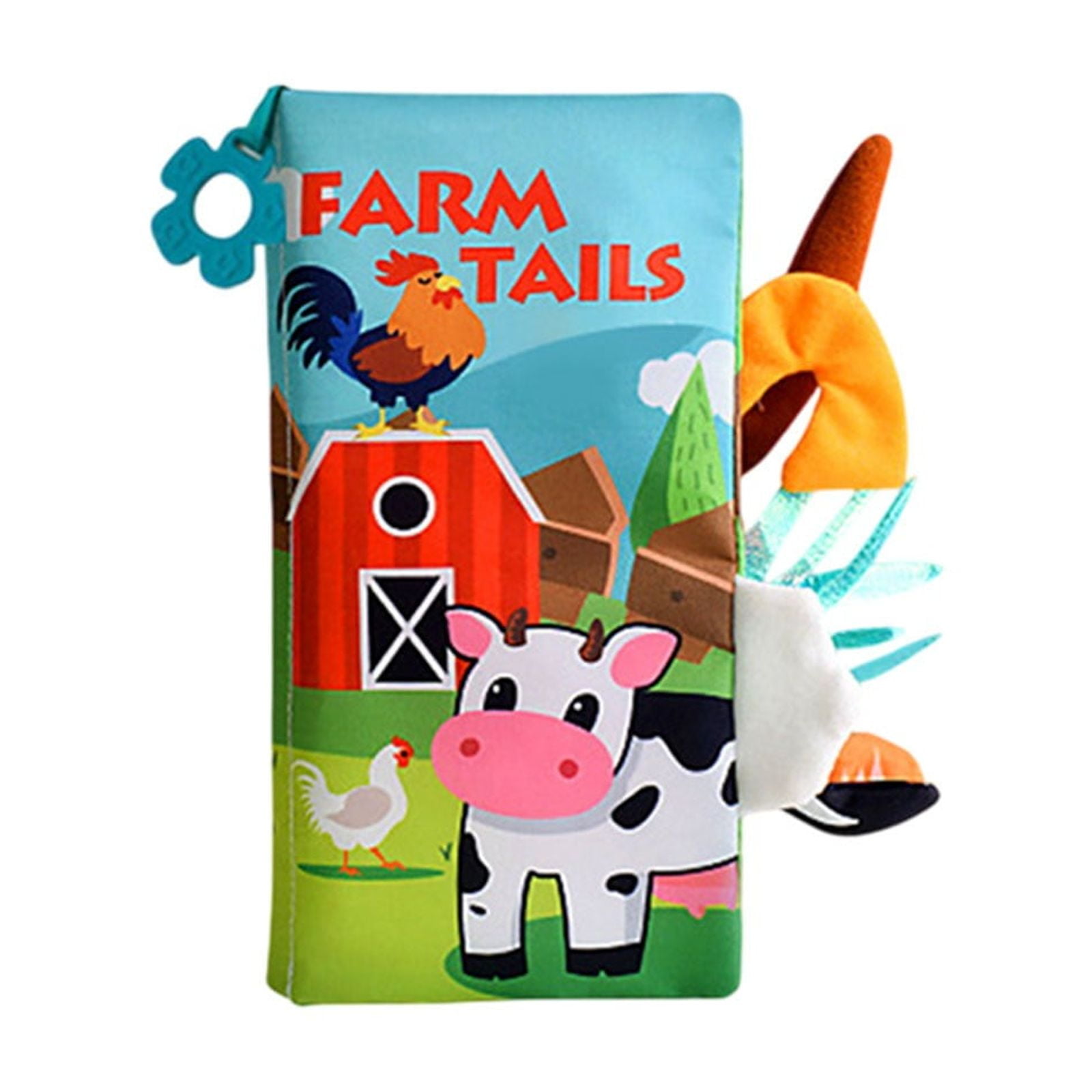 Virmaxy Chewable Tails Interactive Cloth Book Tearproof Animals Tail ...