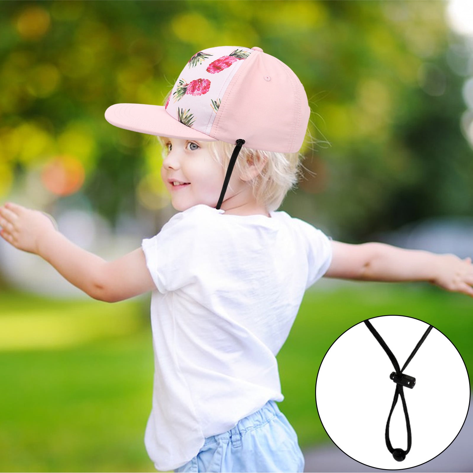 Virmaxy Kids Trucker Hat with Chin Strap Basketball Lightweight Toddler ...