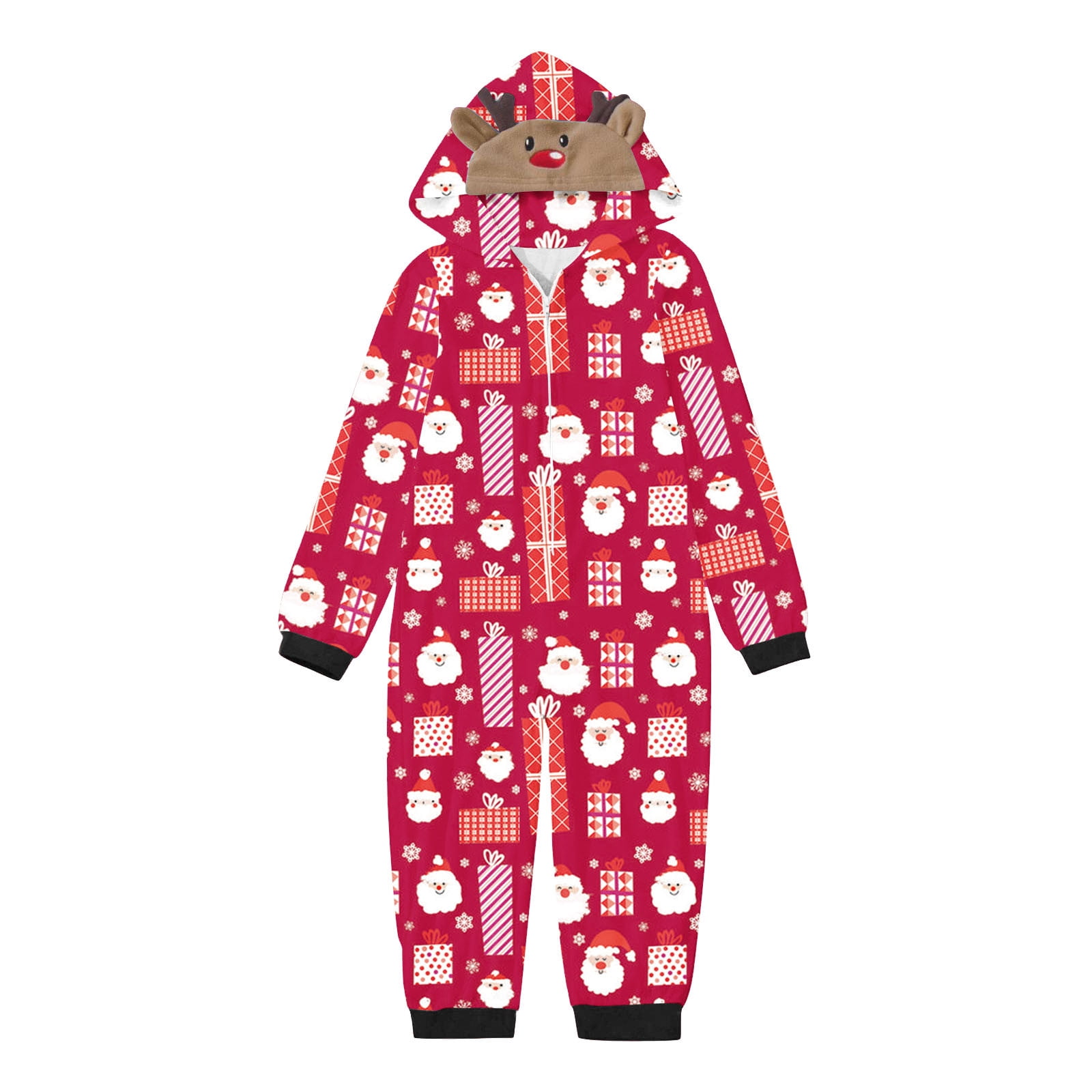 Virmaxy Matching Family Christmas Hooded Pajamas Sets Toddler Kids Elk ...