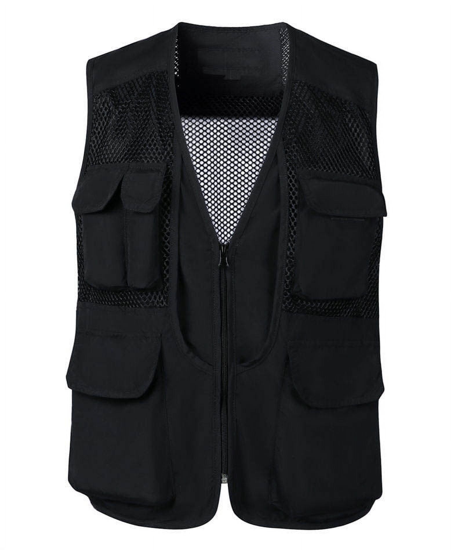 Virmaxy Men's Fishing Vest Mesh Vest Hiking Mountaineering Photography ...