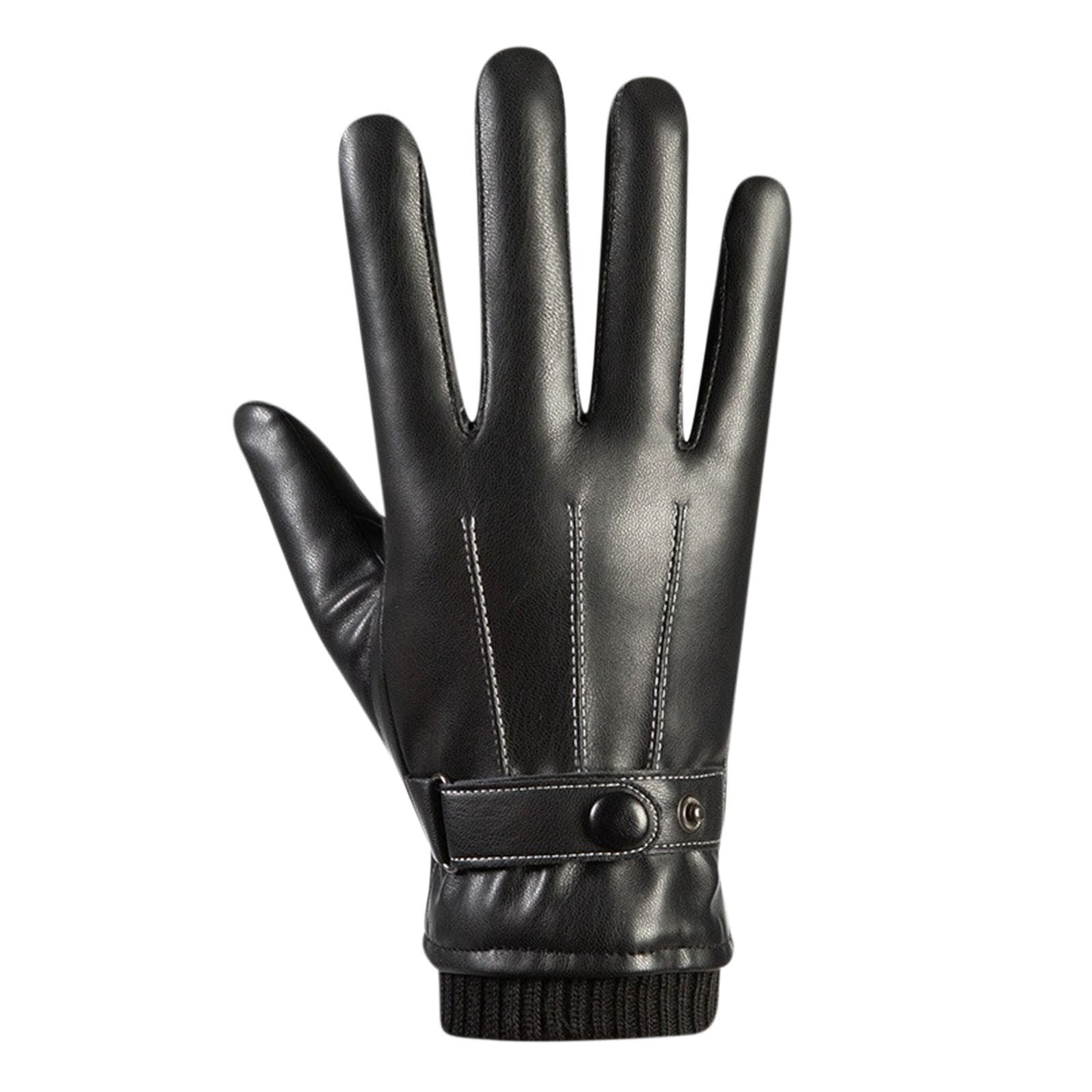 Virmaxy Mens Fall Winter Touch Screen Gloves Padded Gloves Wrist Buckle ...
