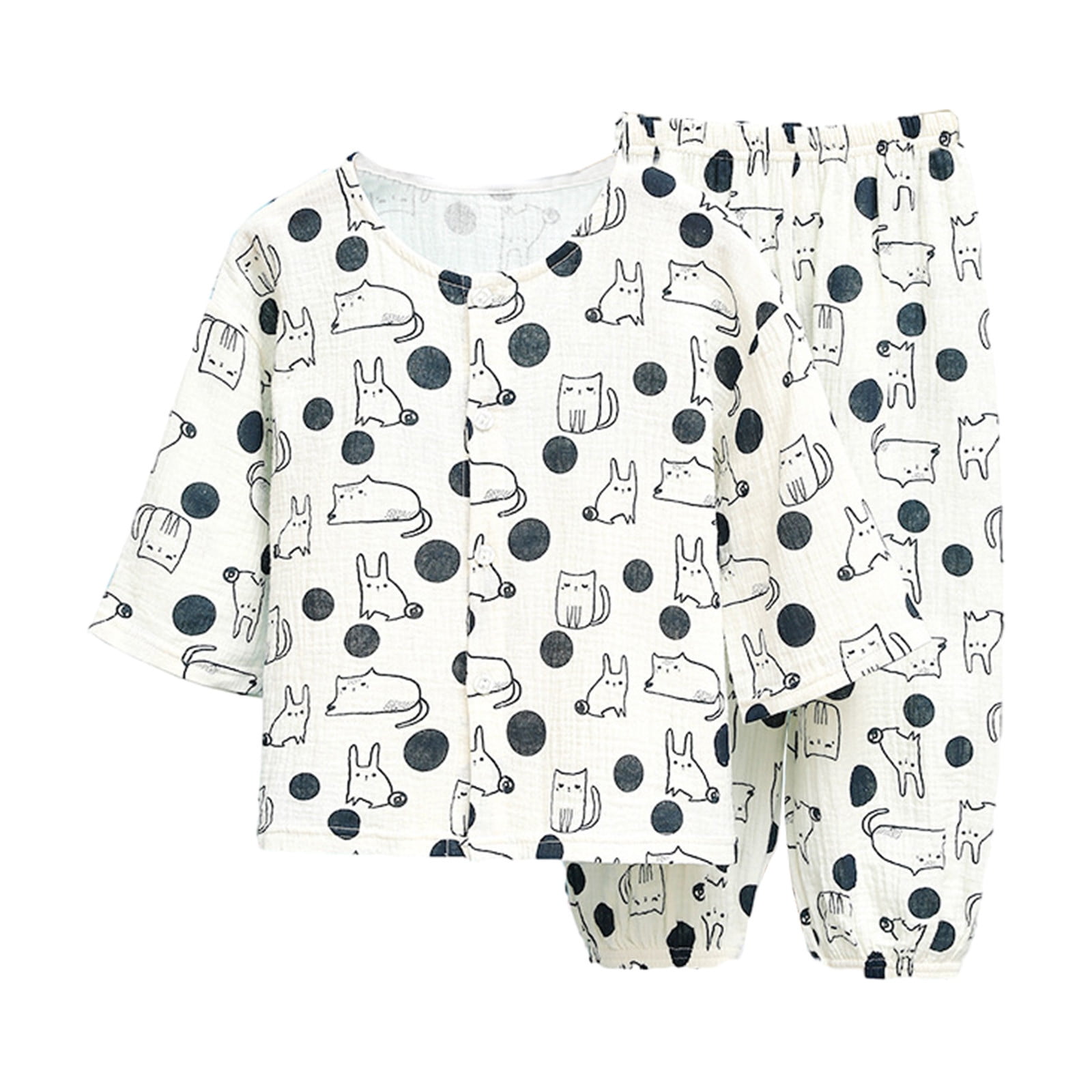 Virmaxy Toddler Baby Boys Girls Cute Graphic Pajamas Set 1-8 Years Old ...