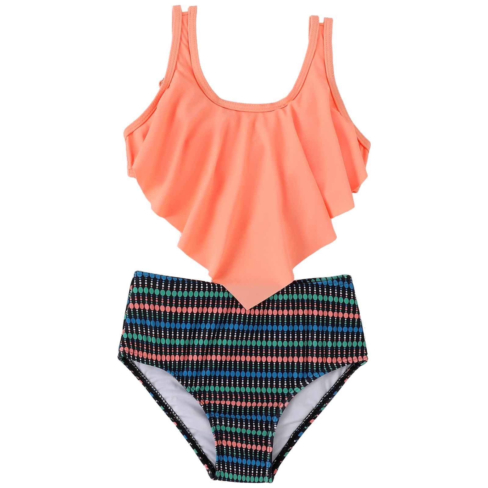 Virmaxy Toddler Baby Girls Cute Two Piece Tankini Swimsuit Swimwear ...