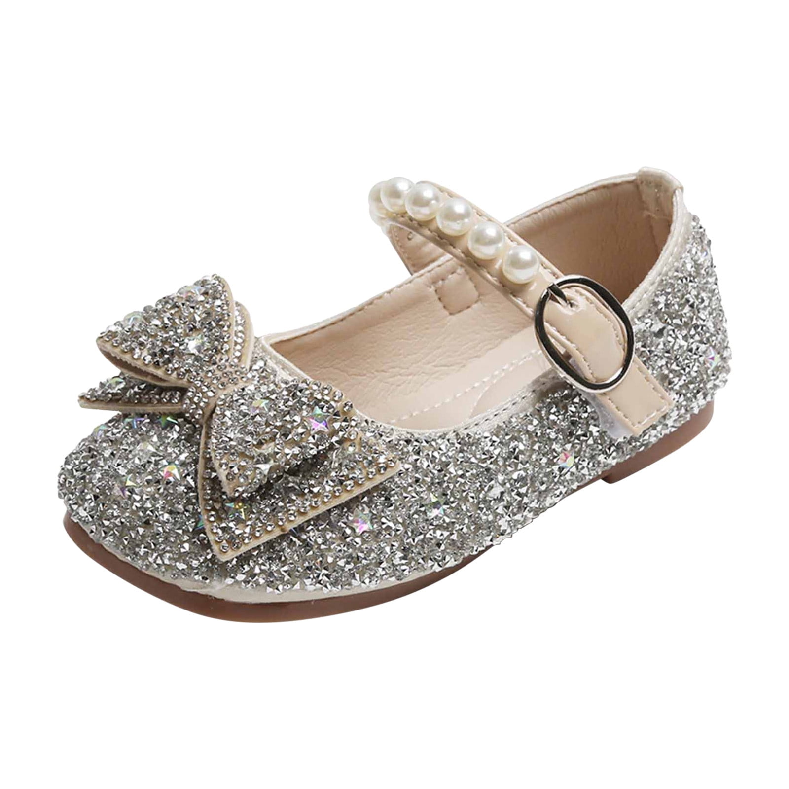 Virmaxy Toddler Baby Girls Dress Shoes Closed Toe Bow Mary Jane Shoes ...