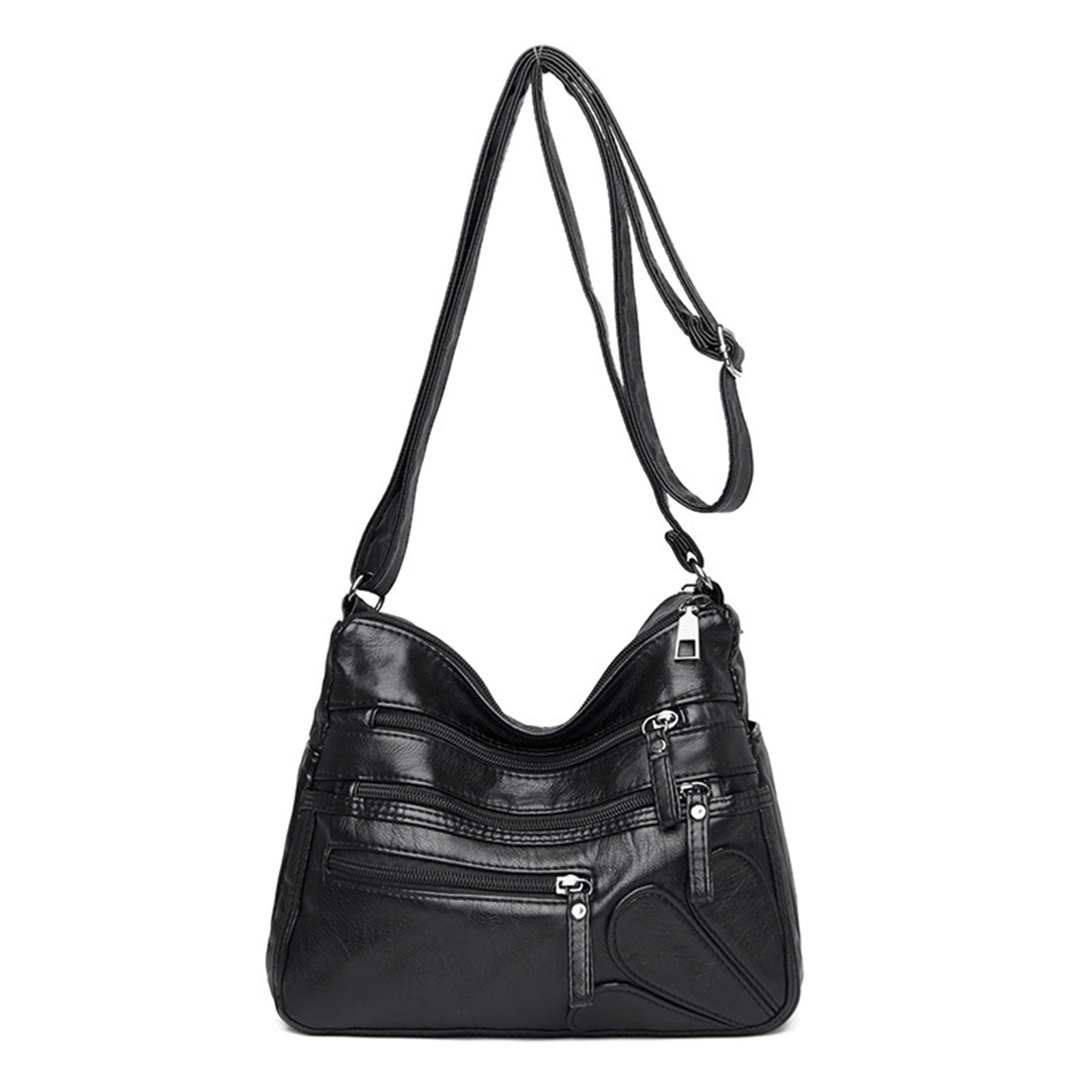 Virmaxy Women's Crossbody Bag Double Zipper Crossbody Bag Shoulder ...