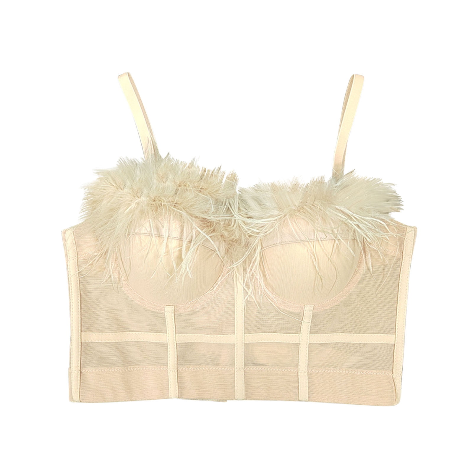 Virmaxy Women's Faux Fur Full Figure Bras Comfort Shaping Full Figure ...