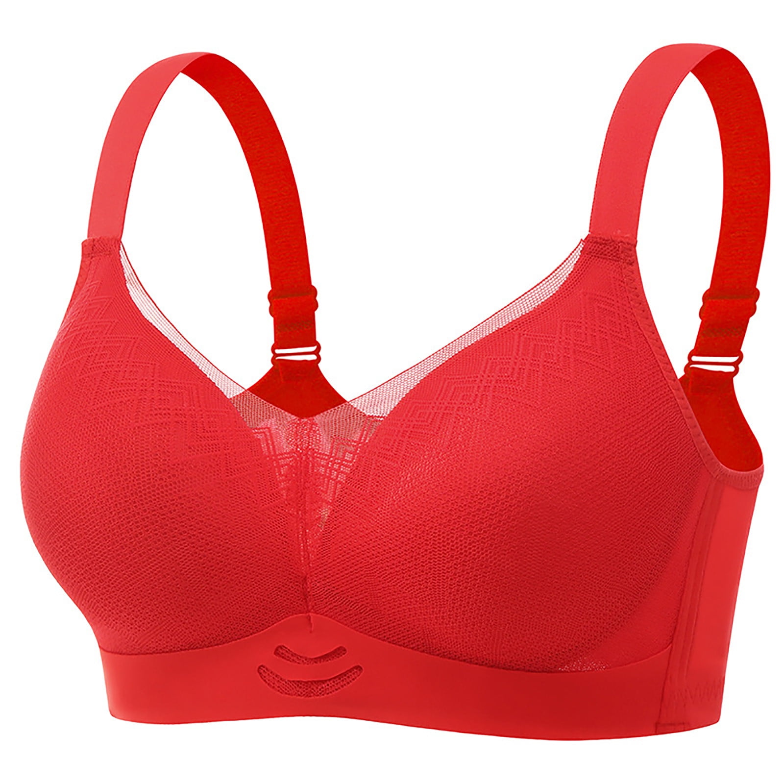 Virmaxy Women's Plus Size Bra Cover Beautiful Back Gathered Lace ...