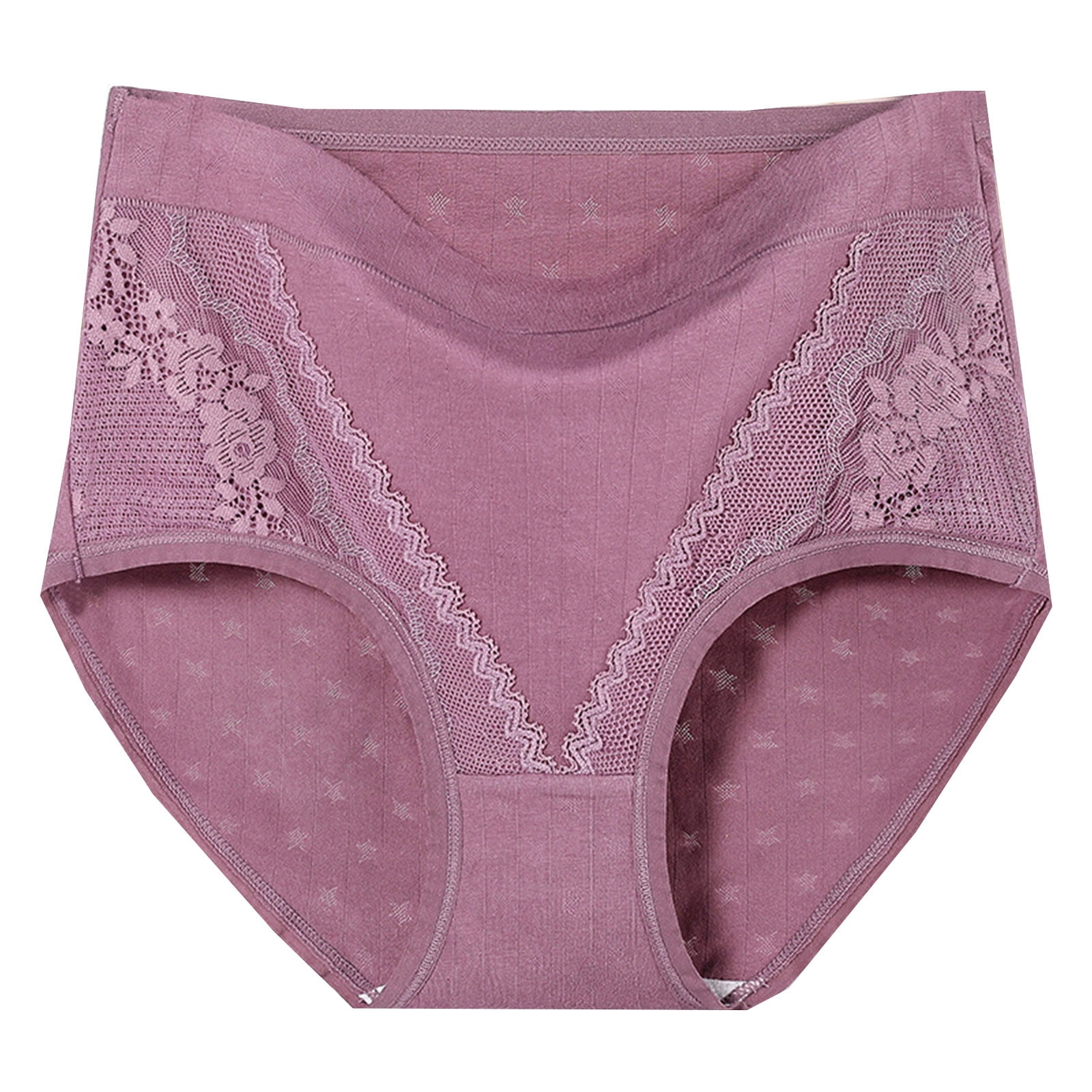 Virmaxy Womens Lace Period Underwear Panties Solid Lace Plus Size High ...