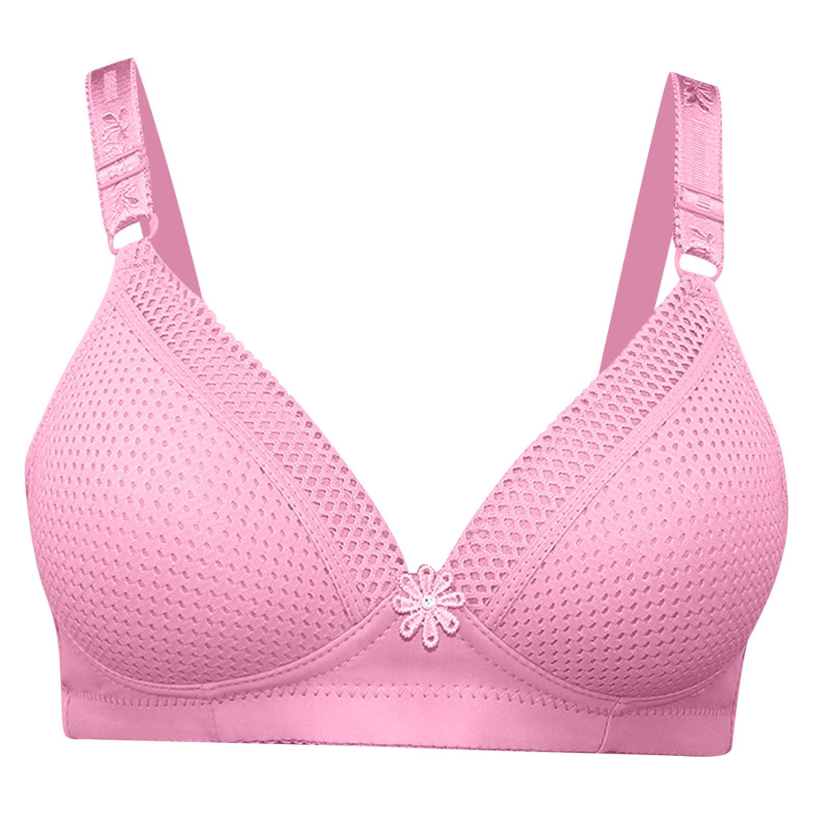 Virmaxy Womens Lace Wireless Bras With Support And Lift Wireless Large ...
