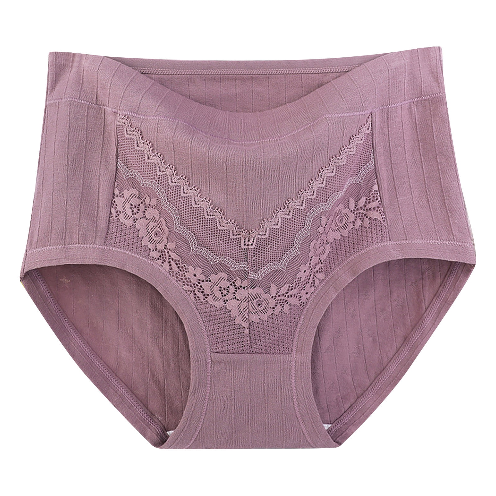 Virmaxy Womens Oversized Period Underwear Panties Solid Lace Plus Size