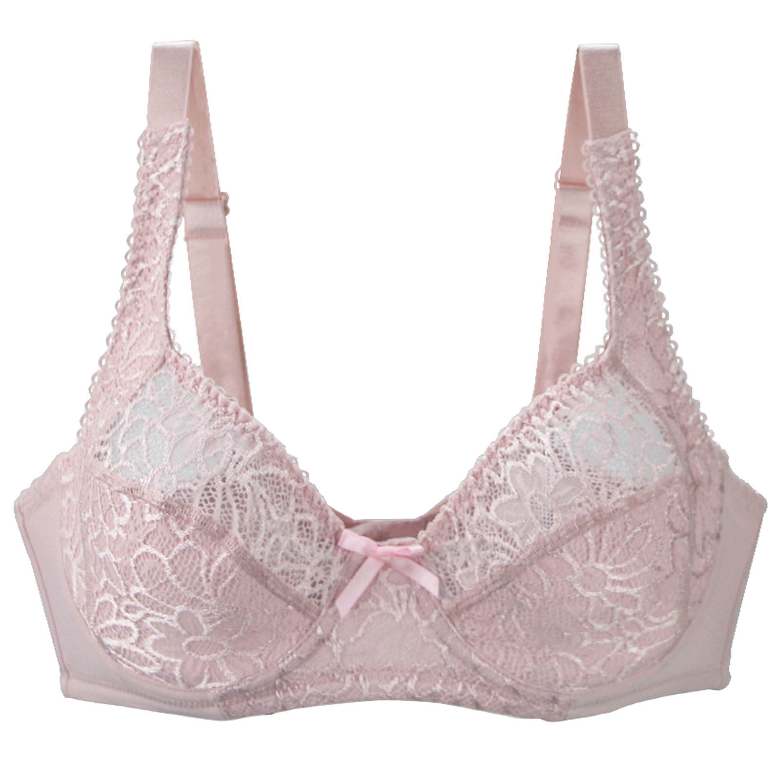 Virmaxy Womens Wireless Bras With Support And Lift Fashion Comfortable Breathable Lace No Steel ...