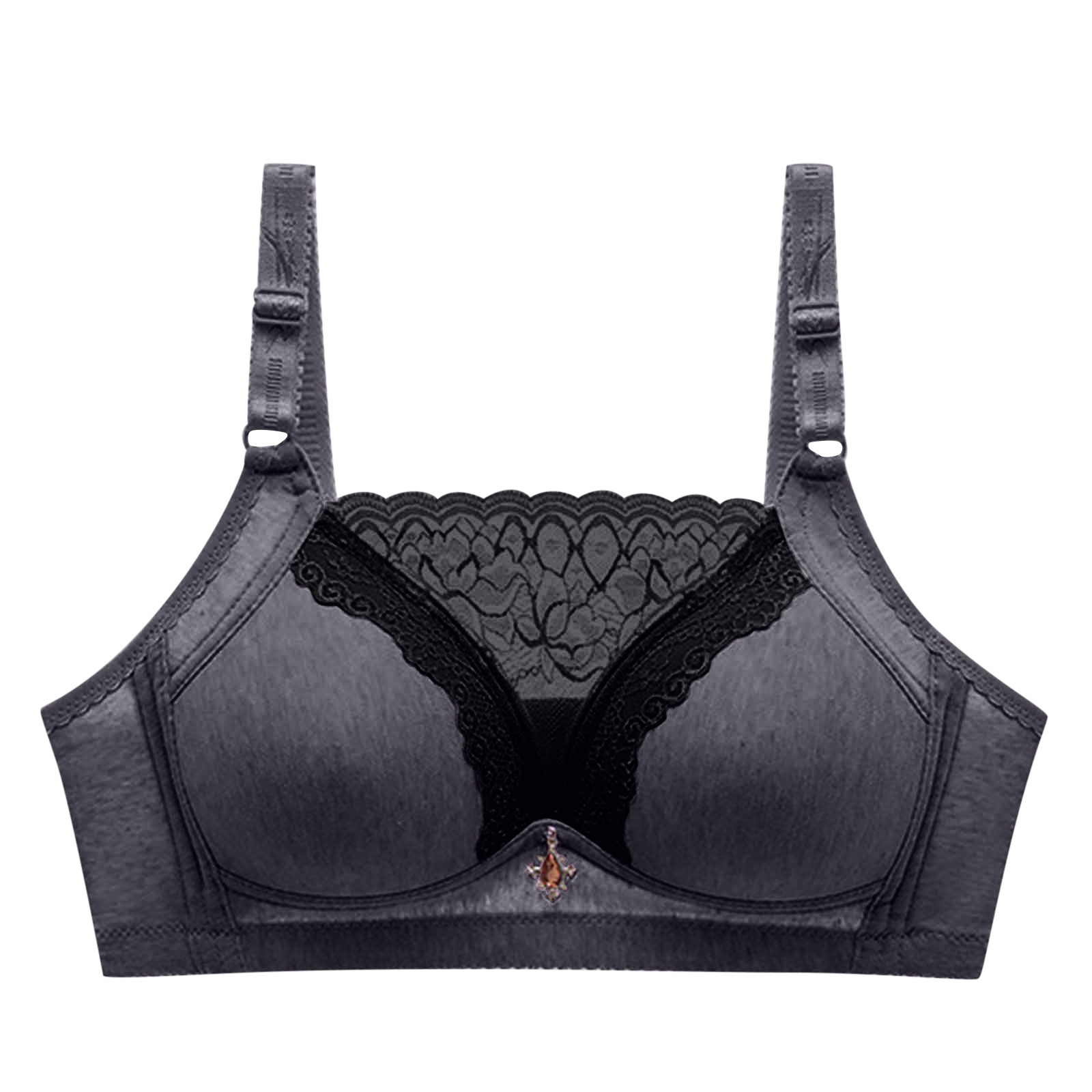 Virmaxy Womens Wireless Lace Bras With Support And Lift Color Thin And ...
