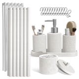 Hearth & Harbor 19 Piece Bathroom Sets with Shower Curtains and ...