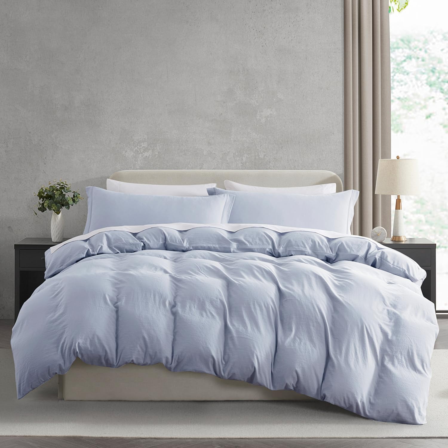 Virtu 2-Piece Duvet Cover Set, Soft Prewashed Bedding Set Twin/Twin XL ...