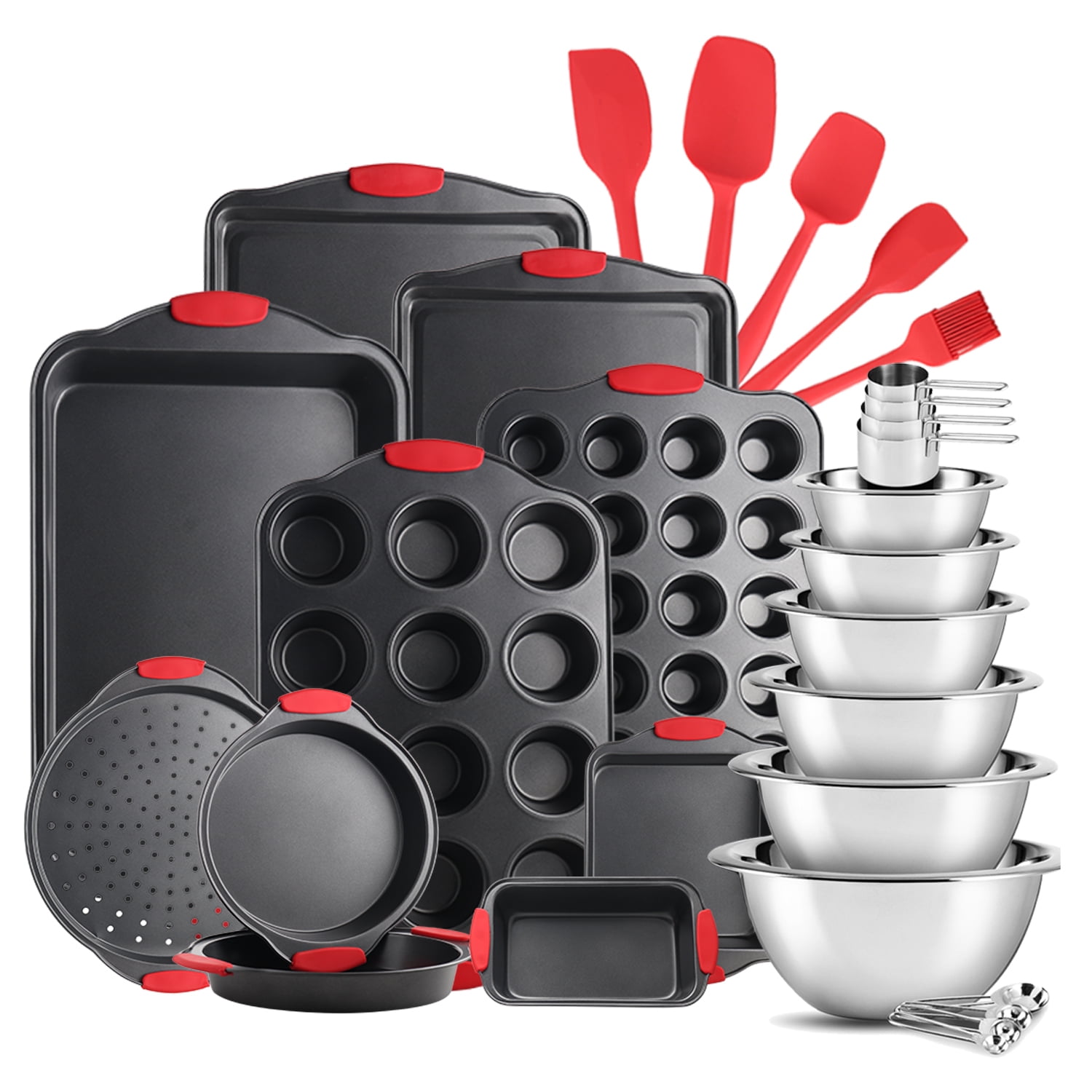 Virtu 29-Piece Nonstick Kitchenware Set with Mixing Bowls, Baking Pans ...