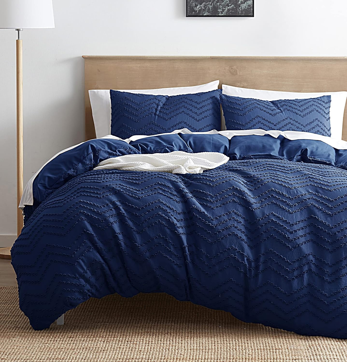 Virtu Comforter Sets, Chevron Duvet Cover Set With Insert and Pillow ...