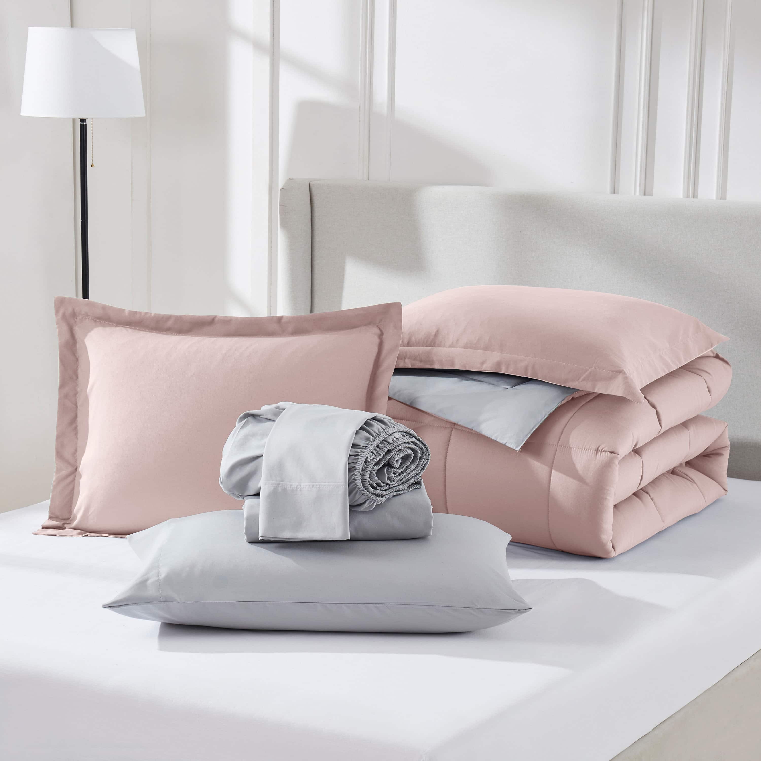 RAVURE Queen Comforter Set, 7pc Bed in a Bag with Sheets and ...