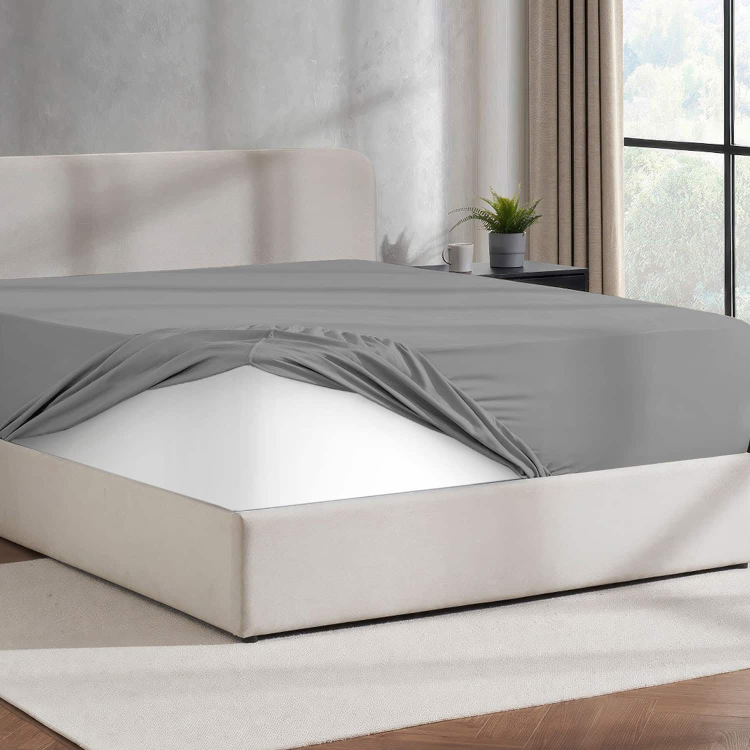 Virtu Twin XL Fitted sheet only, 1800 Extra deep pocket fitted sheet ...