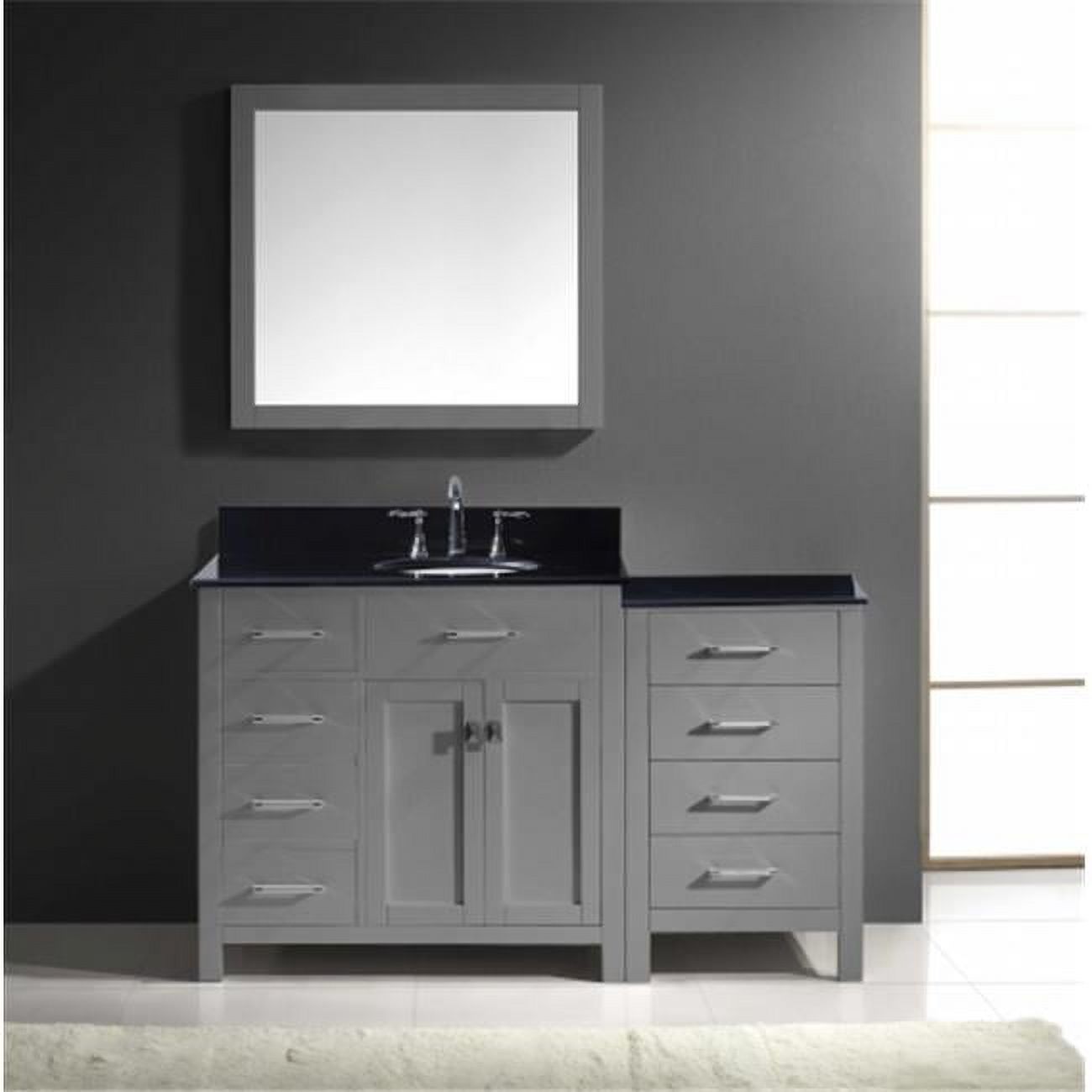 Virtu USA MS-2157L-BGRO-GR-001 57 in. Caroline Parkway Grey Single ...