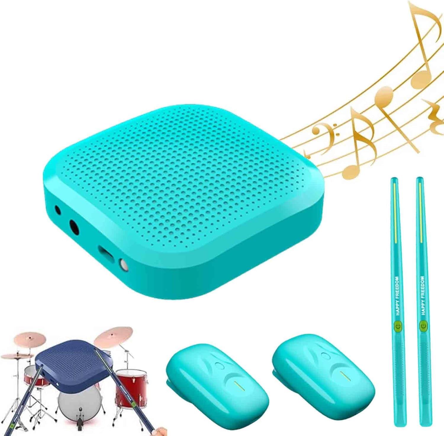 Virtual Drum Kit, Portable Electronic Air Drum Set, 3D Motion Sensing ...