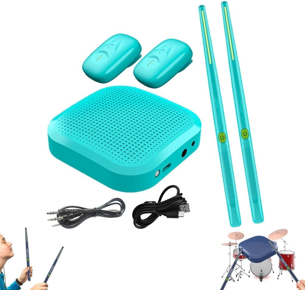Virtual Drum Kit, Portable Electronic Air Drum Set, Electric Drumsticks ...