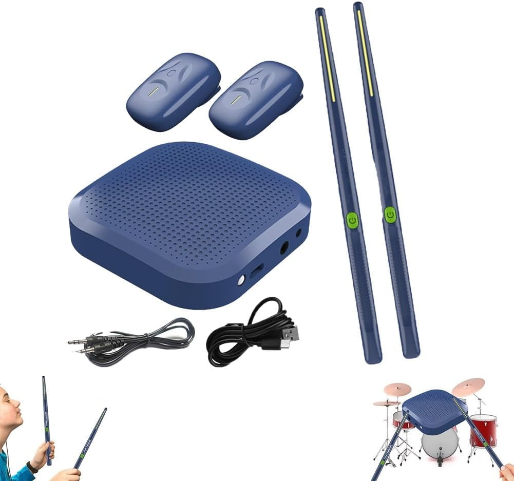 Virtual Drum Kit, Portable Electronic Air Drum Set, Electric Drumsticks ...