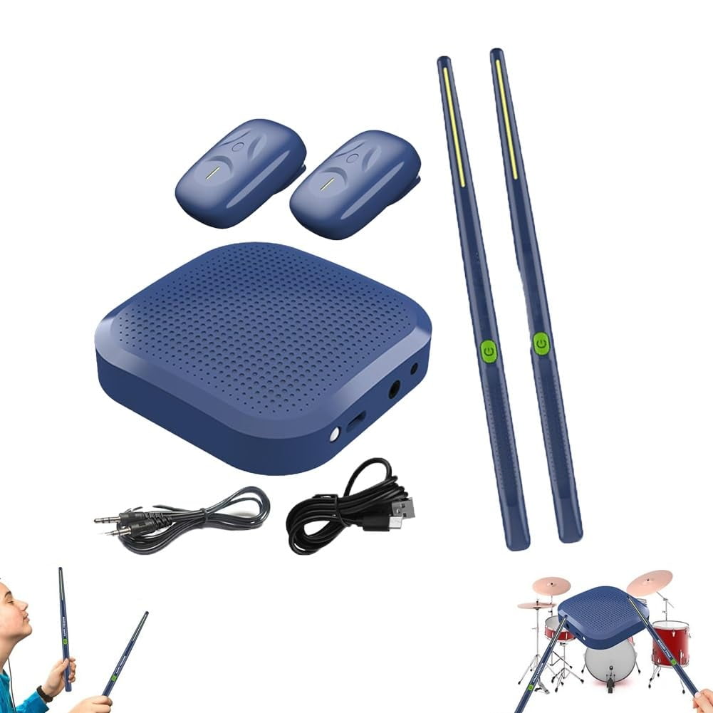 Virtual Drum Kit, Portable Electronic Air Drum Set, Electric Drumsticks ...