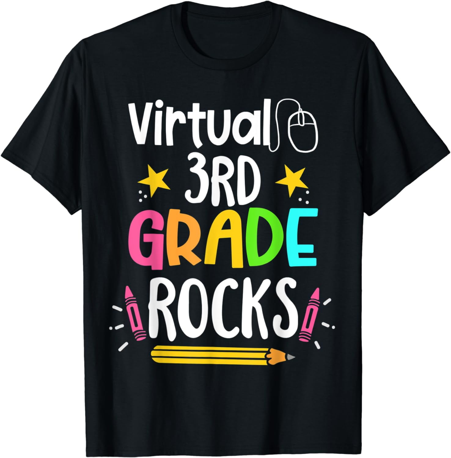 Virtual Third Grade Rocks 3rd Back to School Teacher T-Shirt - Walmart.com