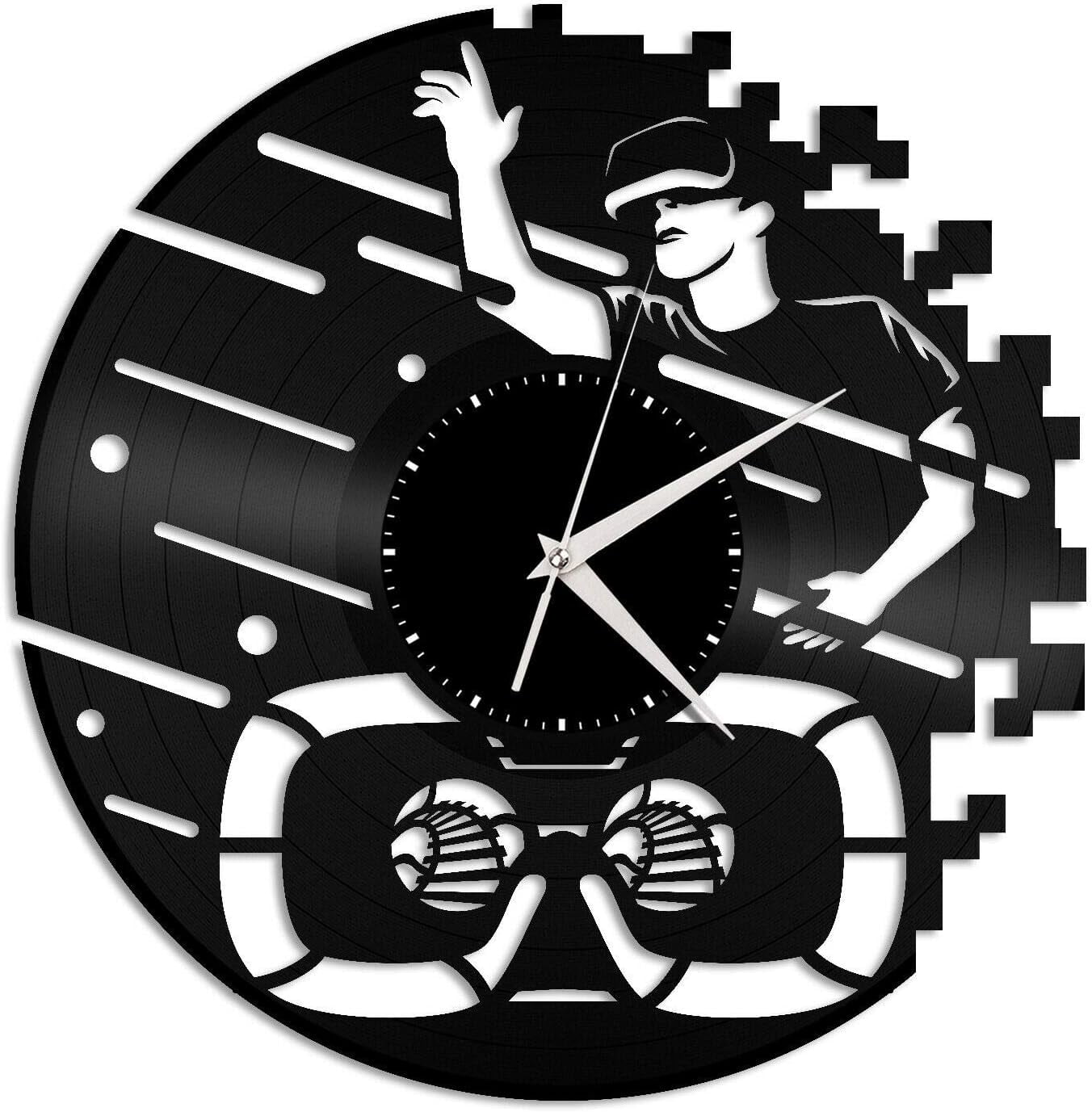 Virtual Vinyl Wall Clock,Vinyl Record Clock Wall Art Unique Room ...