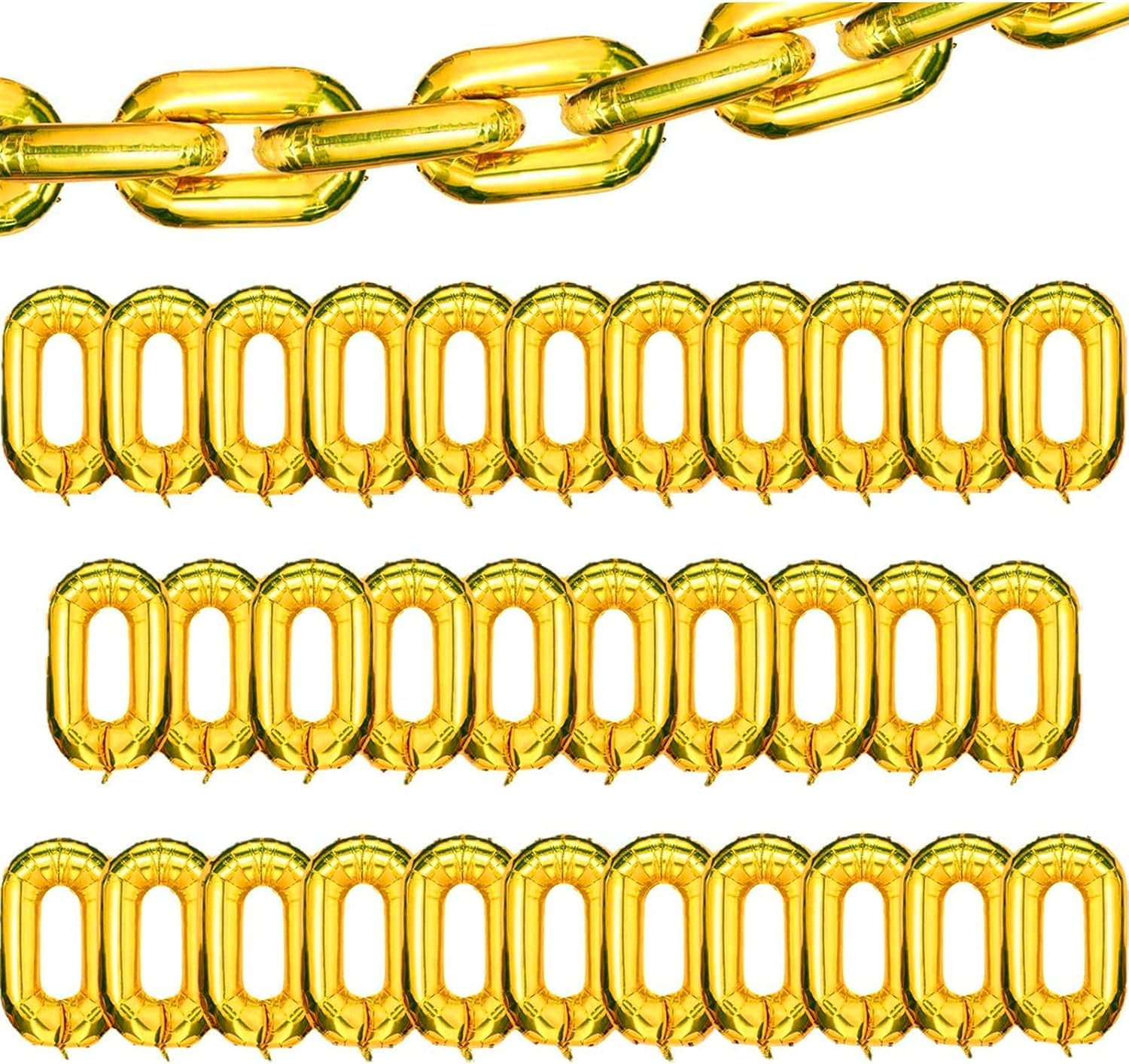 Virtue morals Foil Chain Balloons, Jumbo Balloon Chain for 80s 90s ...