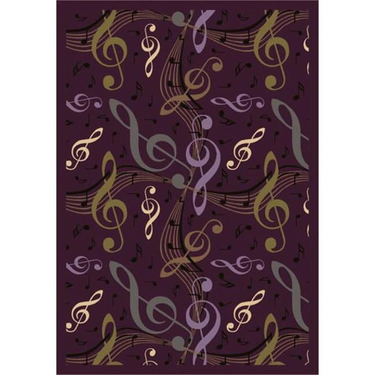 Virtuoso Plum 3 ft.10 in. x 5 ft.4 in. WearOn Nylon Machine Tufted- Cut ...