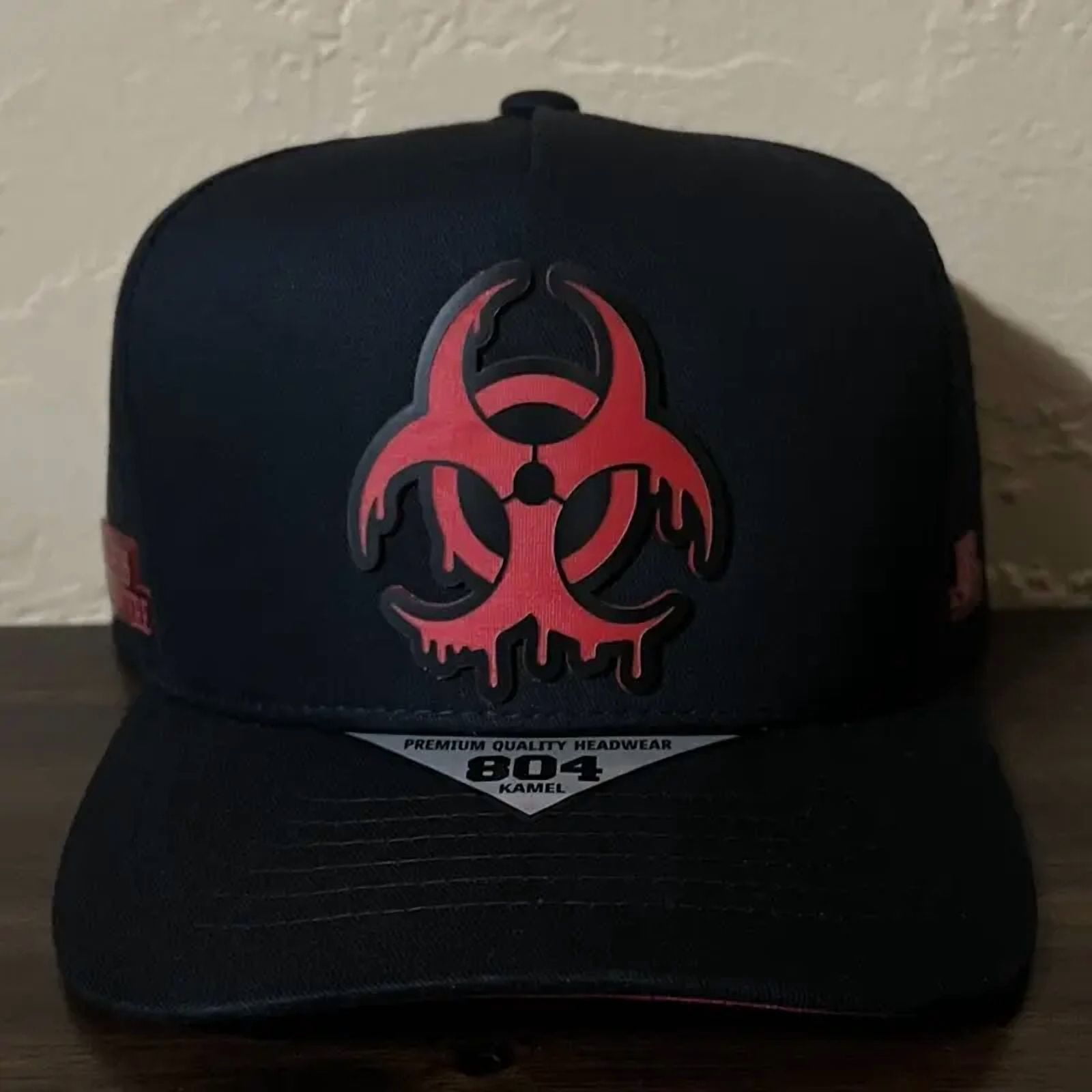 Virus Biohazard Symbol Snapback Cap, Adjustable Hat with Bold Dripping ...