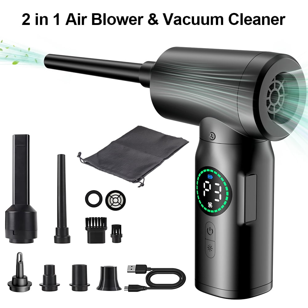 Virwir Car Wireless Blower Inflator Pump Portable Compressed Air Two-In ...