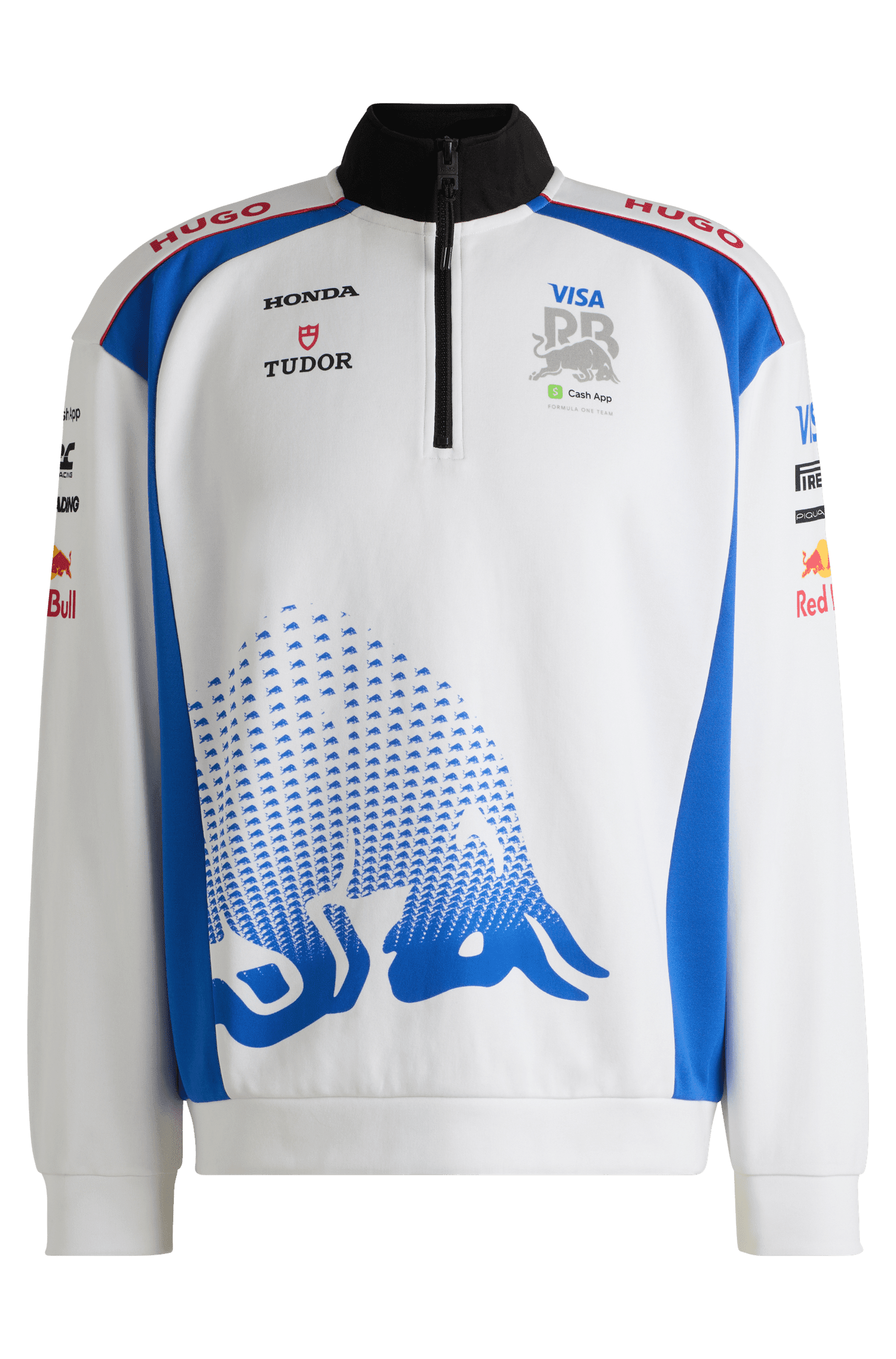 Visa Cash App RB F1 2025 Men's 1/4 Zip Sweatshirt - White - Walmart.com