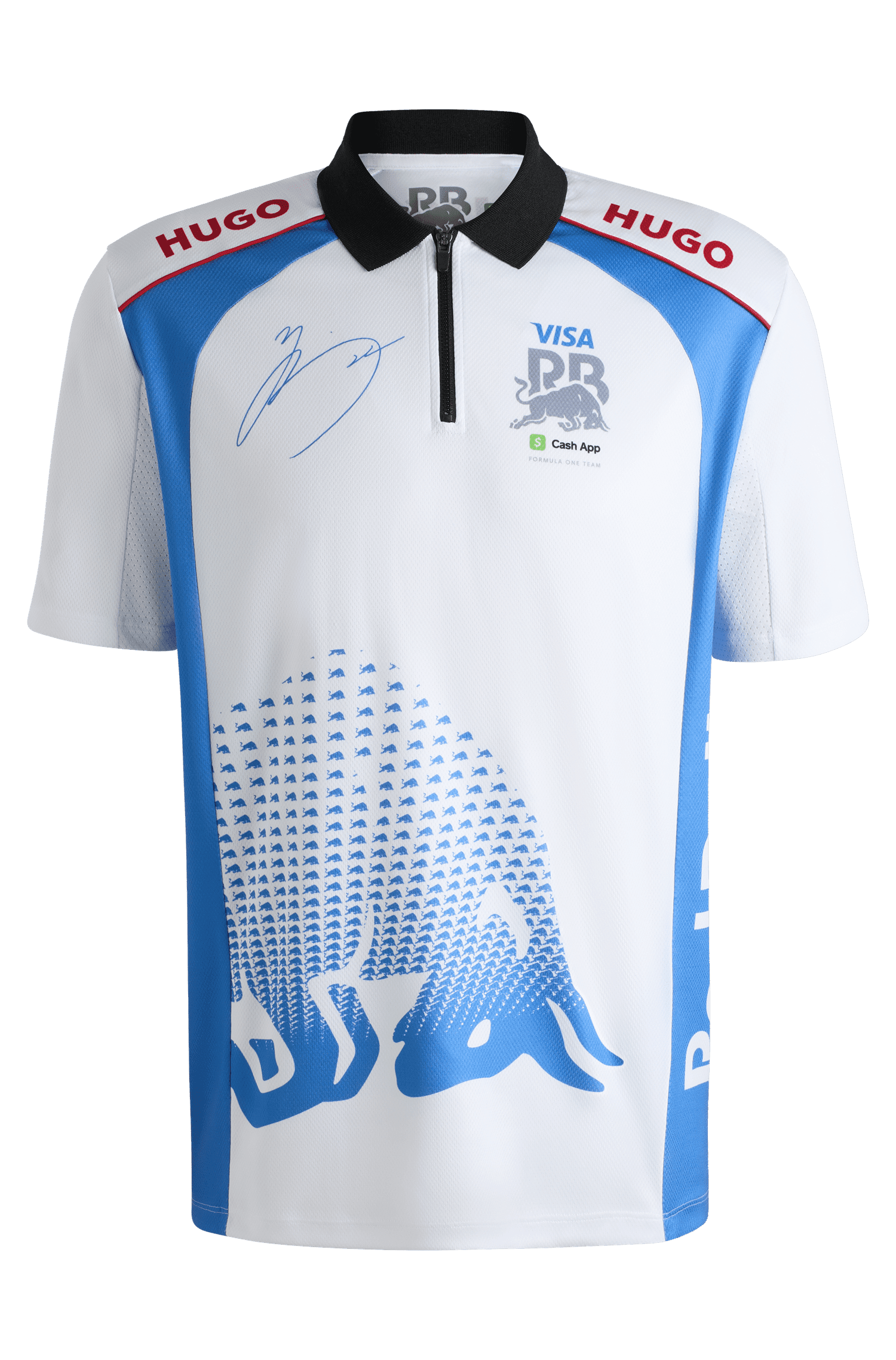 Visa Cash App RB F1 2025 Men's Yuki Tsunoda Team Polo Shirt - White - Walmart.com