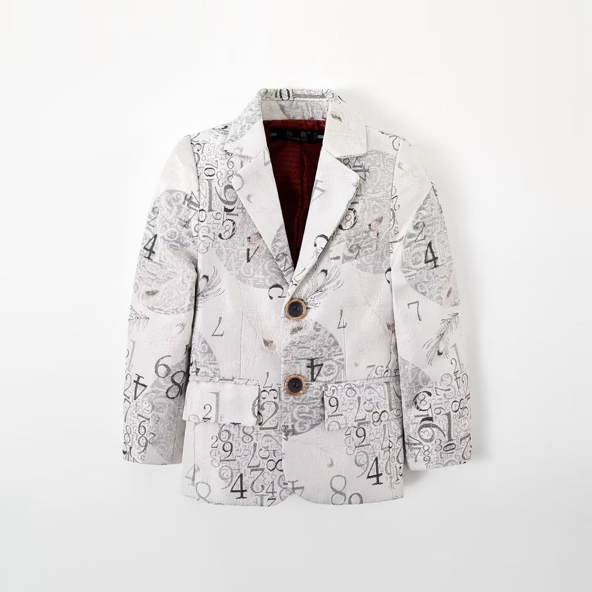 Visaccy Boy's Long Sleeve Lapel Single Breasted for Kid Child White ...