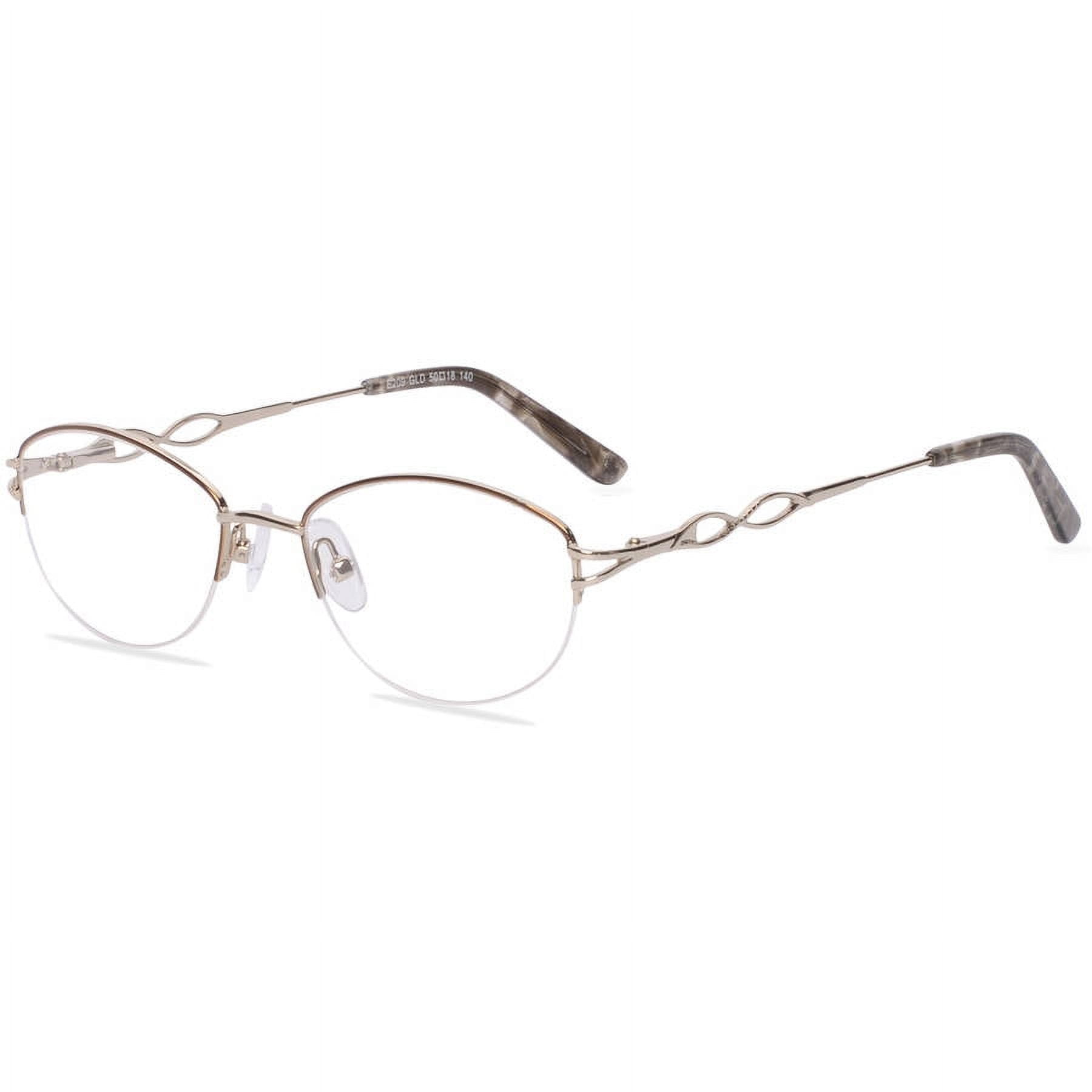 Visage Women’s E209 Oval Prescription Glasses, Size 50, Gold-Tone ...