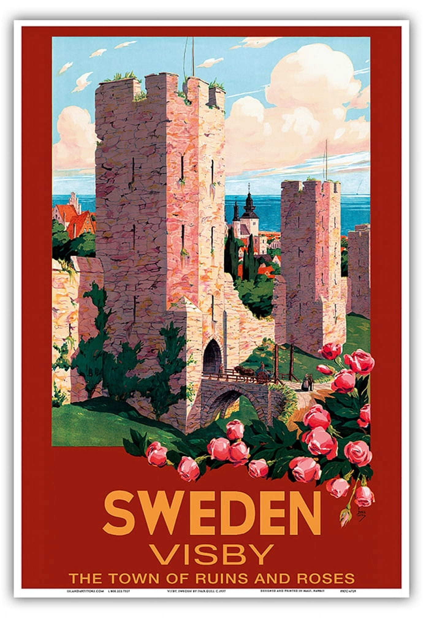 Visby Sweden - The Town of Ruins and Roses - City Wall - Vintage Travel ...