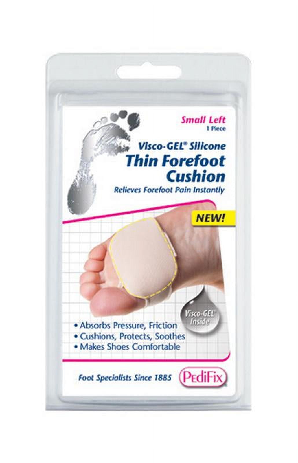 Visco-GEL Silicone Thin Forefoot Cushion Large Right HSA/FSA Eligible ...