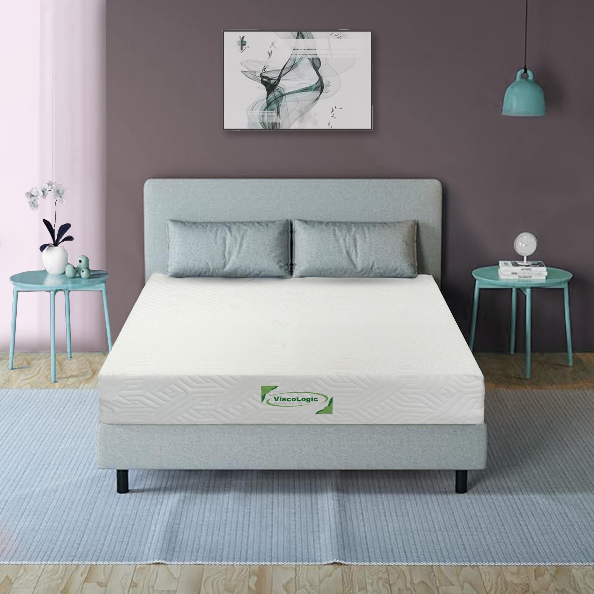 ViscoLogic 6" Full Mattress in a Box Medium Reversible Foam for Adult ...
