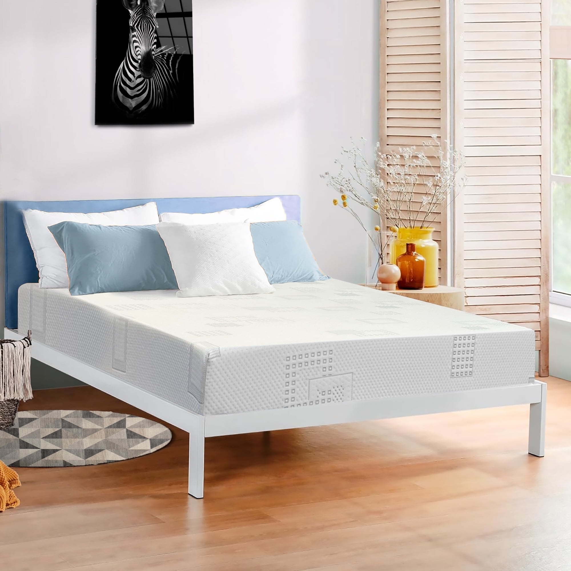 ViscoLogic 7" Reversible Queen Foam Mattress Sleep & Pressure Relief ...