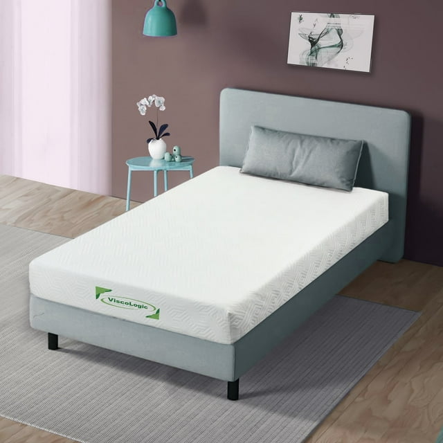 ViscoLogic Twin Mattress in a Box, Mattress for Kids Adults, Bunk Bed ...