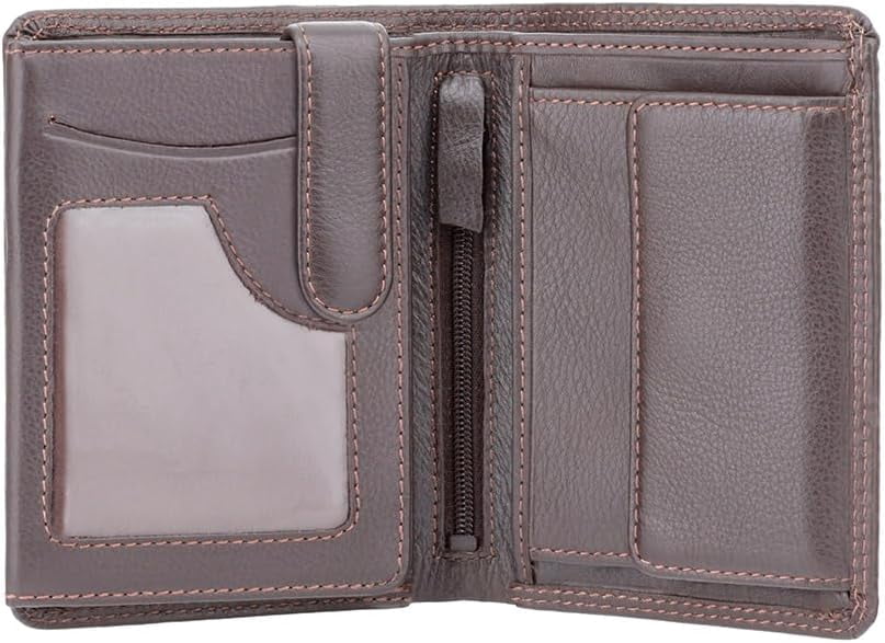 Visconti Heritage-11 Soft Thin Leather Quad Fold Wallets (Brown ...