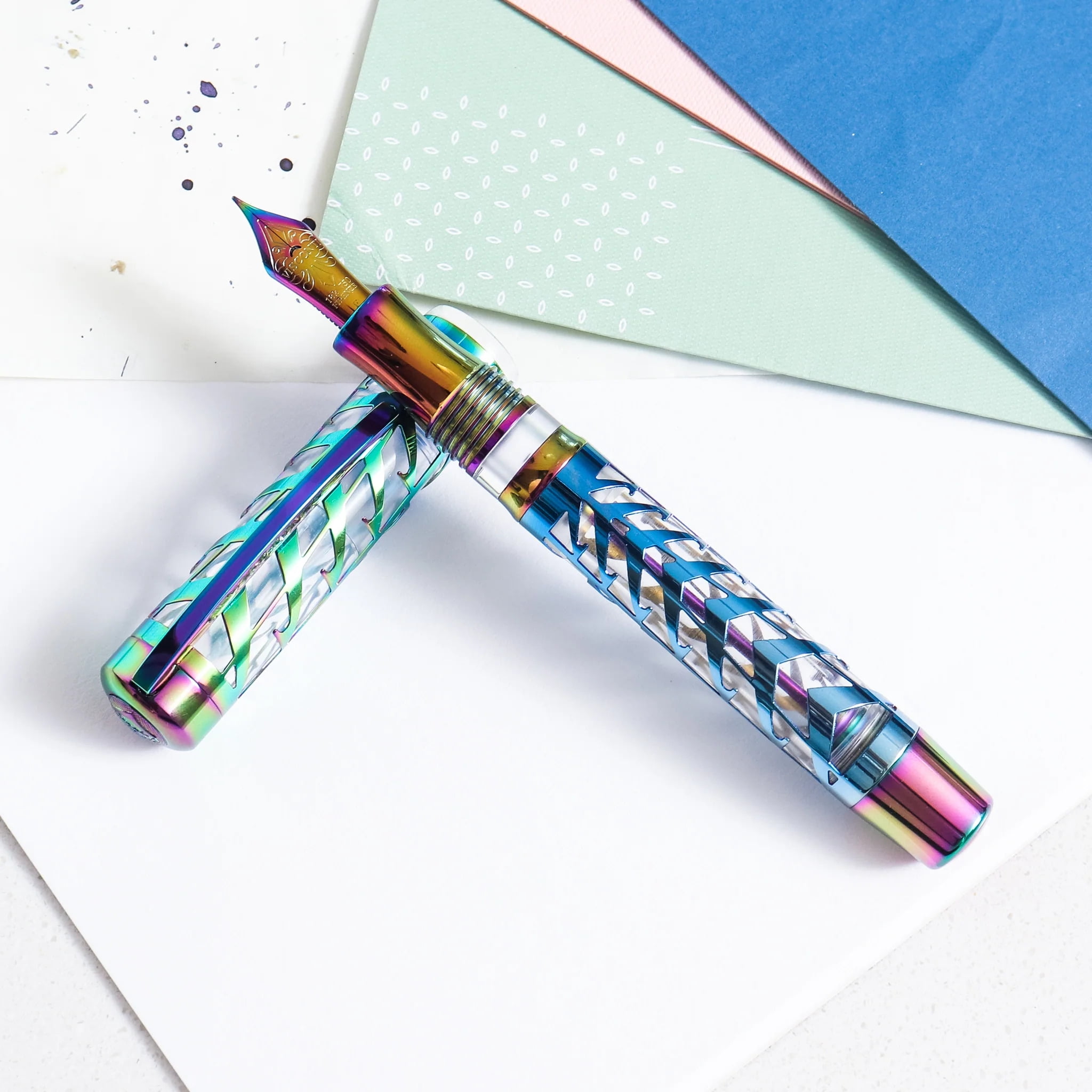 Visconti Watermark Rainbow Fountain Pen - Preowned - Walmart.com