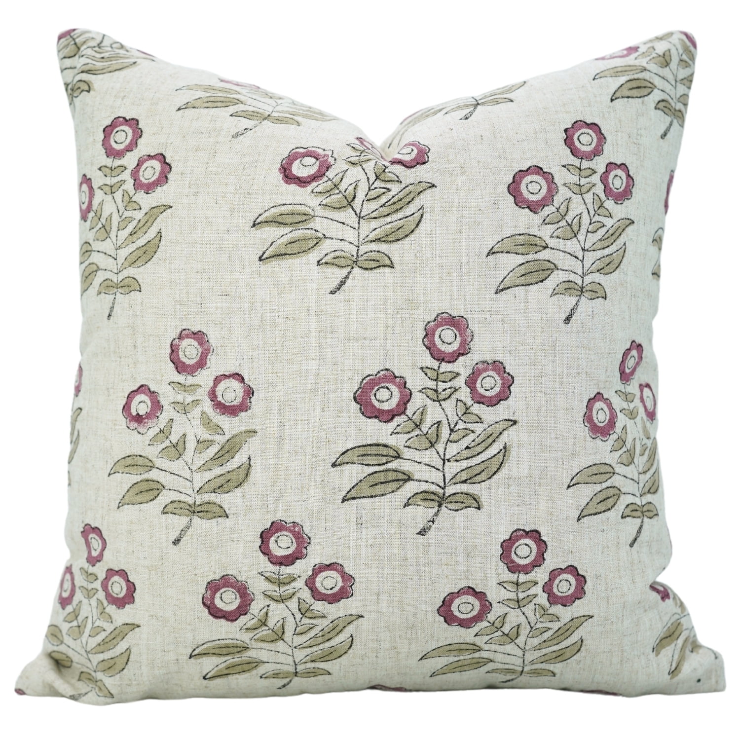 Viscose Linen Pillow Covers for Cozy Spaces, Hand block prints, 16"X16 ...