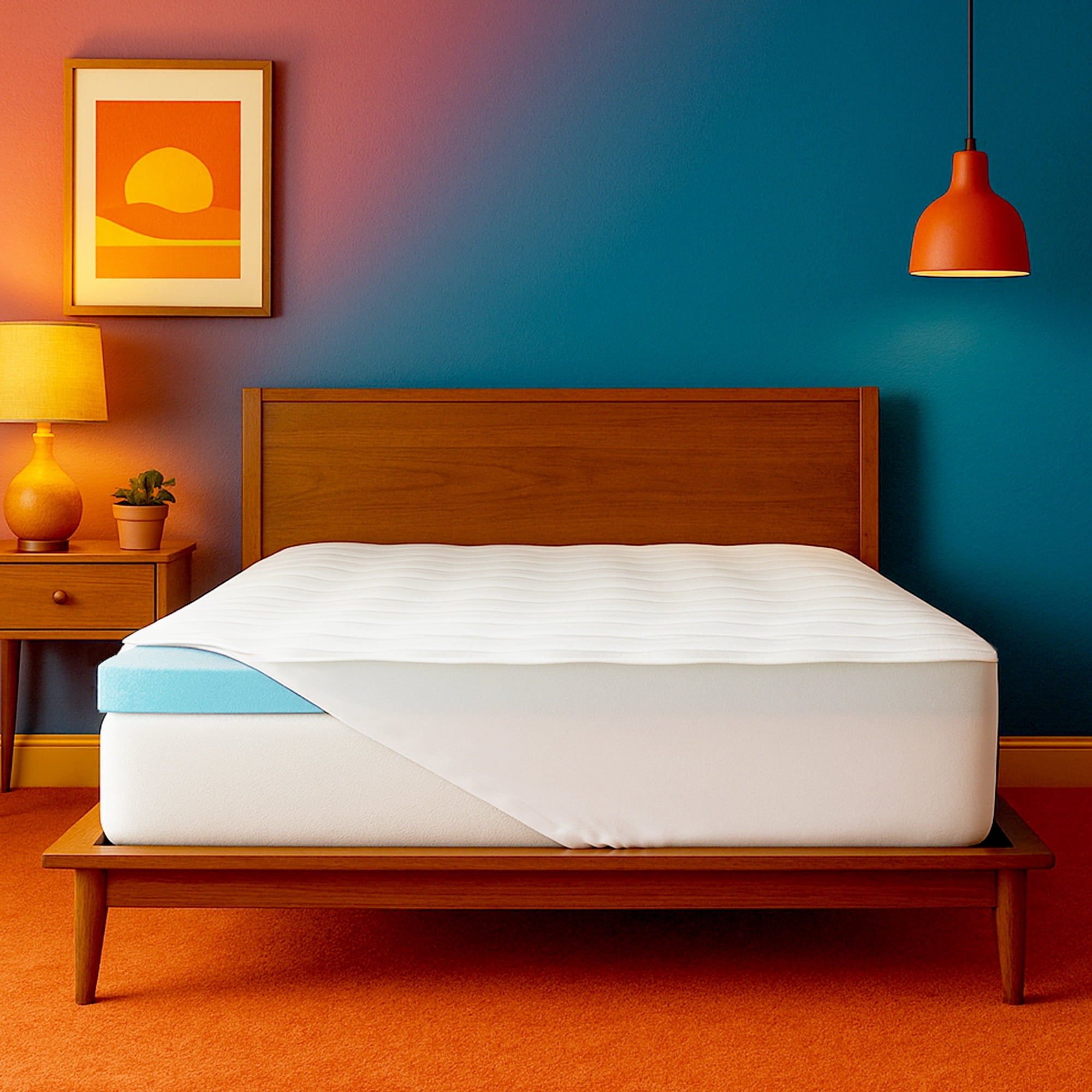 ViscoSoft Full Size Memory Foam Mattress Topper - 3 Inch Reflex Gel Pad ...