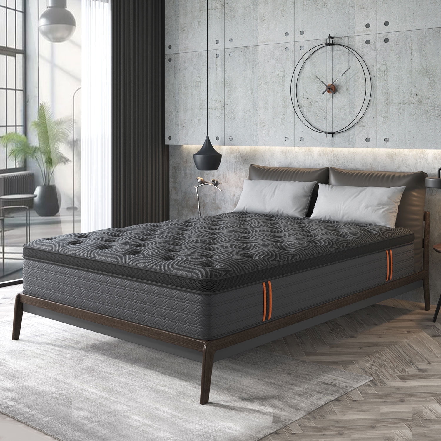 Viscountess 12inch Queen Hybrid Mattress Medium Firm Pocket Spring ...