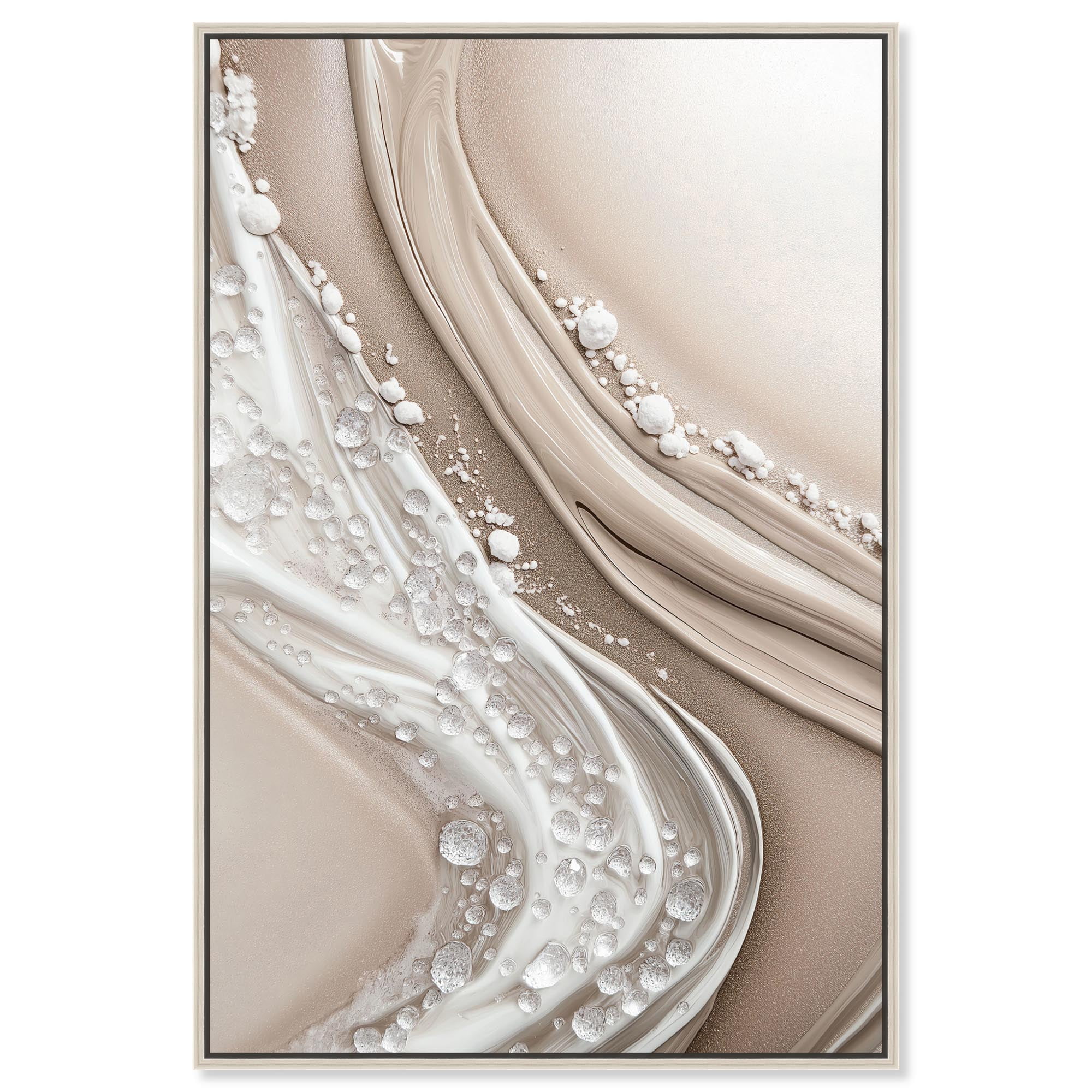 Viscous Veils I Canvas Elegant Abstracts by Art Remedy, Silver Frame, 30 x 45 - Walmart.com