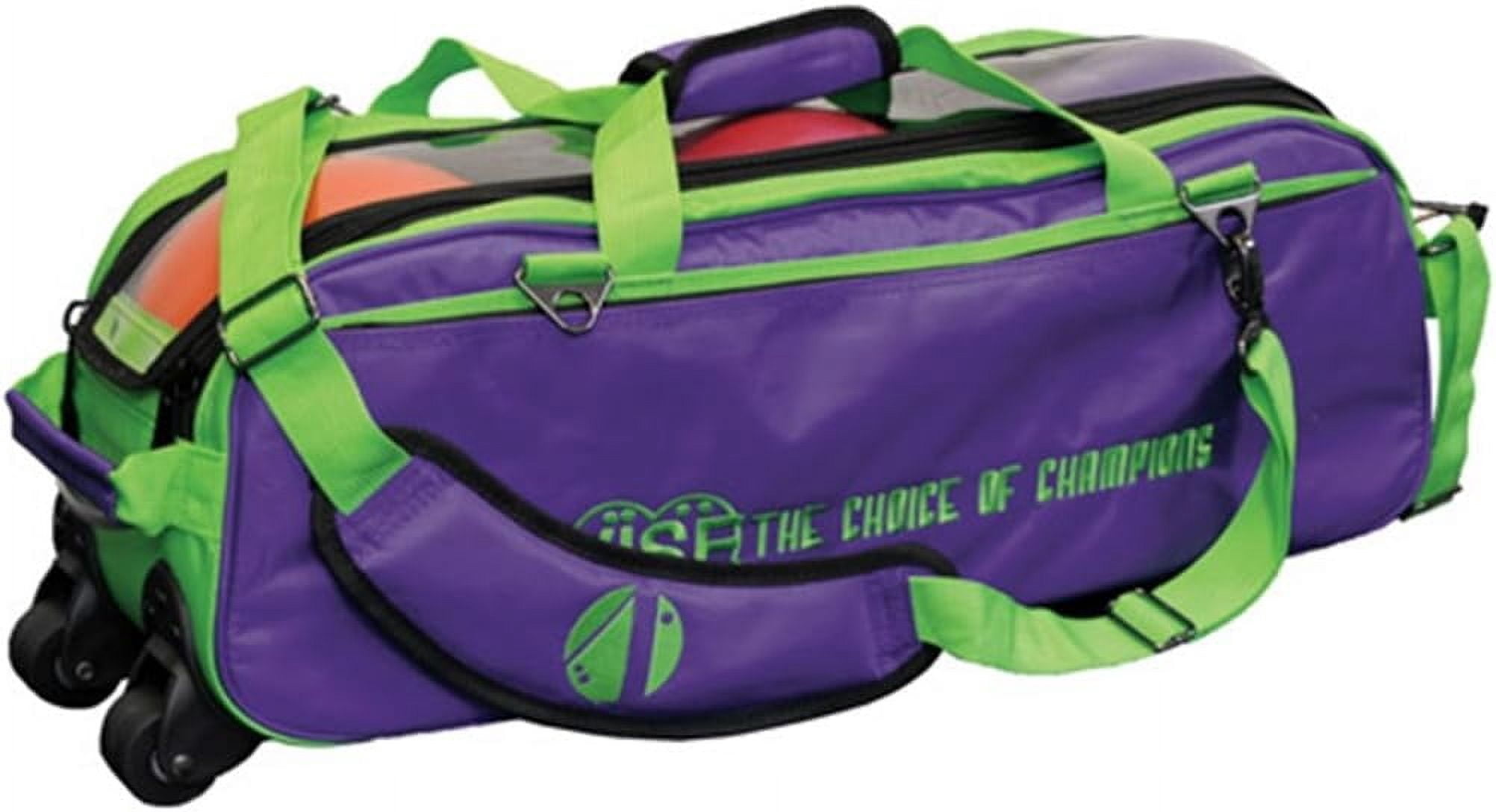 Vise Clear Top 3 Ball Roller Bowling Bag- Grape/Green - Walmart.com