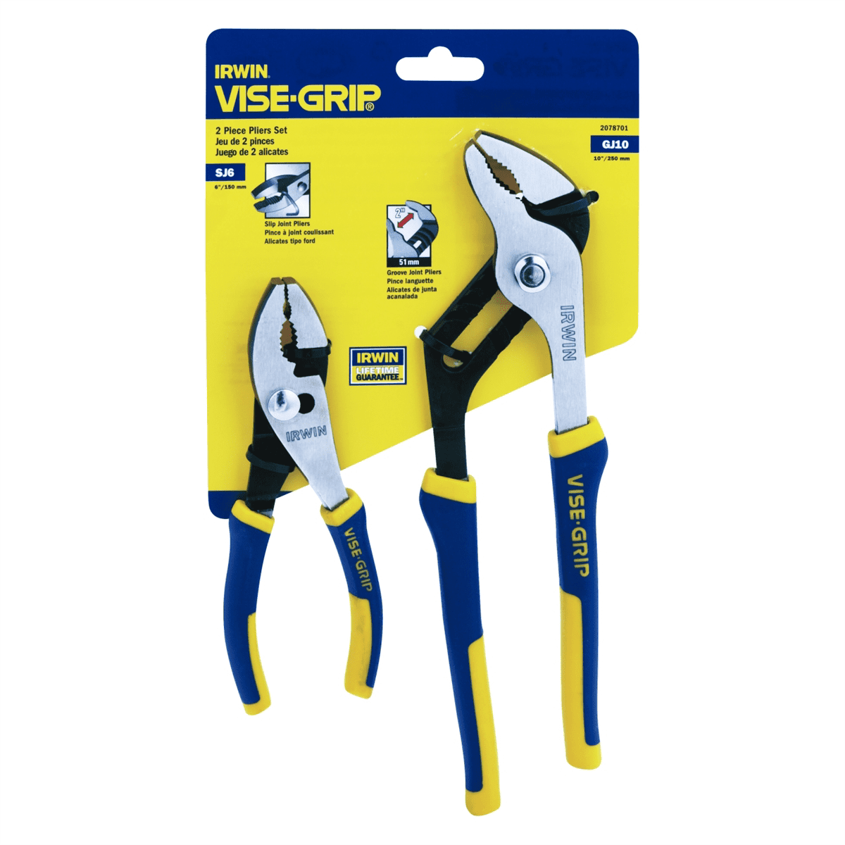 Vise Grip 2PC PROPLIERS SET 6IN SLIP & 10IN GROOVE JOINT - Walmart.com